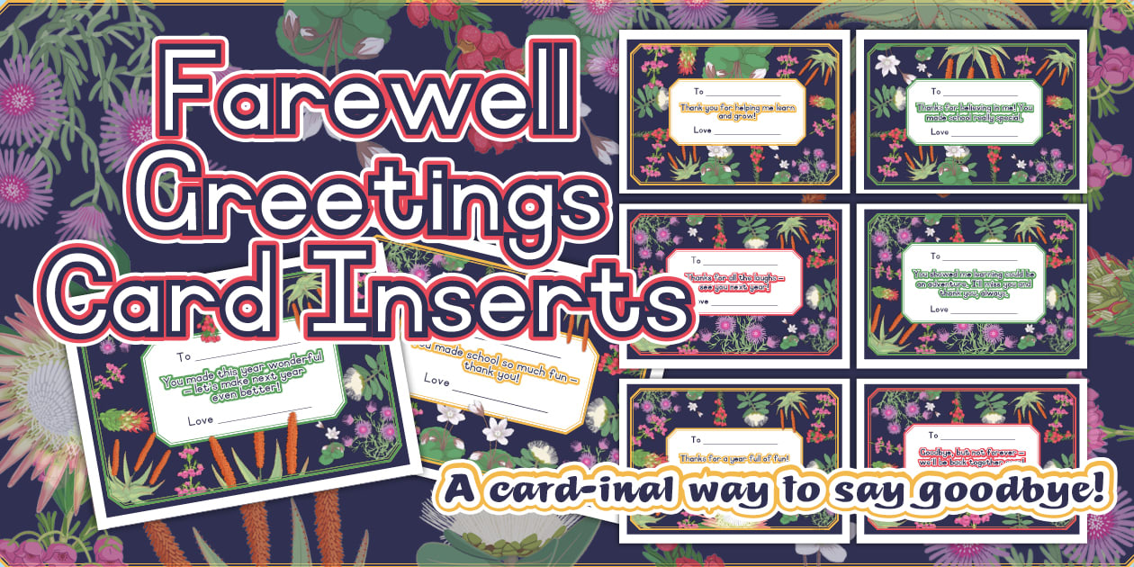 Intermediate Phase Life Skills - Farewell - Fynbos-Themed Greetings Card