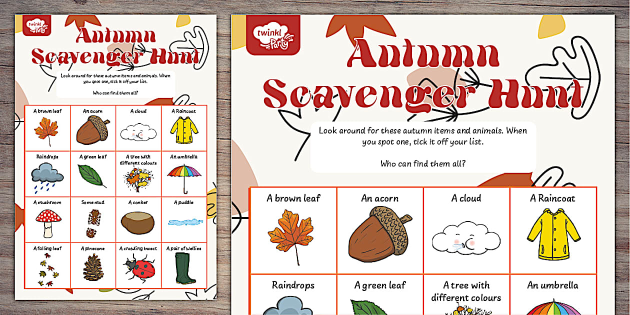 Autumn Scavenger Hunt Printable | Twinkl Party