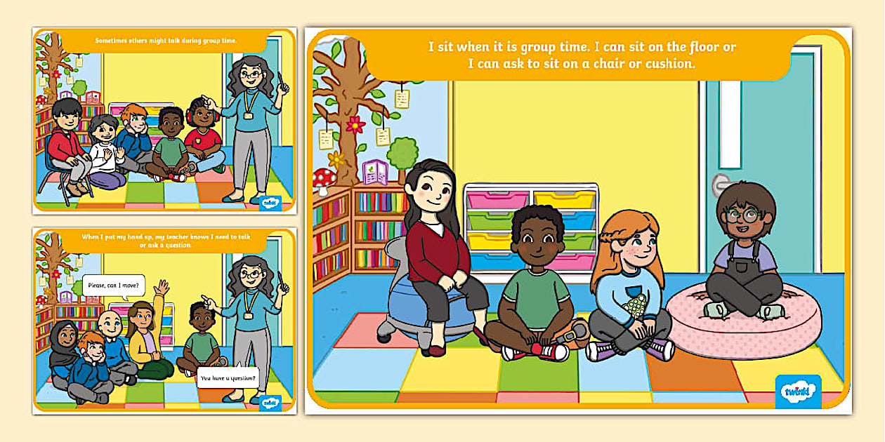 Sitting and Listening Social Story (teacher made) - Twinkl