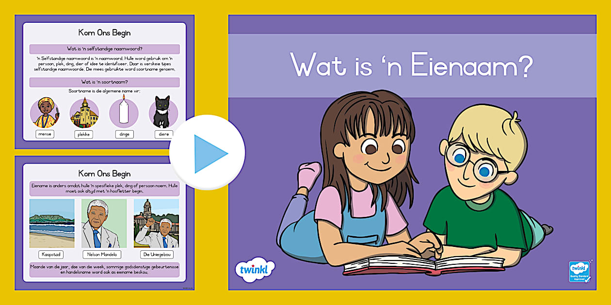 Wat is 'n Eienaam? PowerPoint - Twinkl