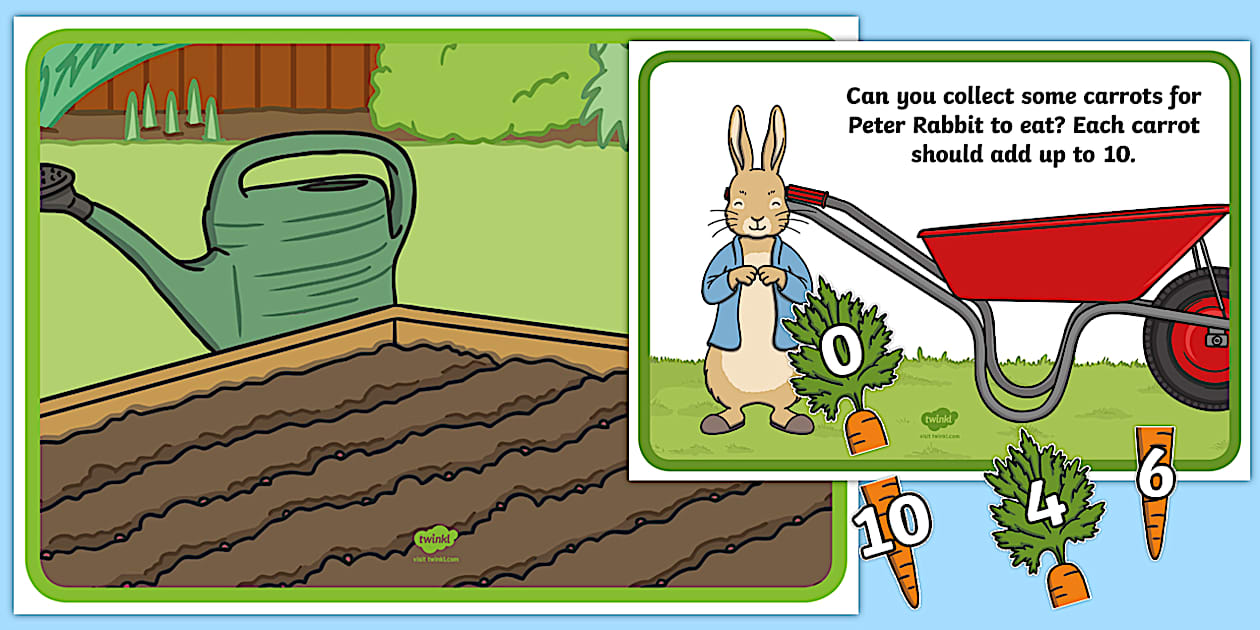 The Tale of Peter Rabbit Number Bonds to 10 Game - Twinkl