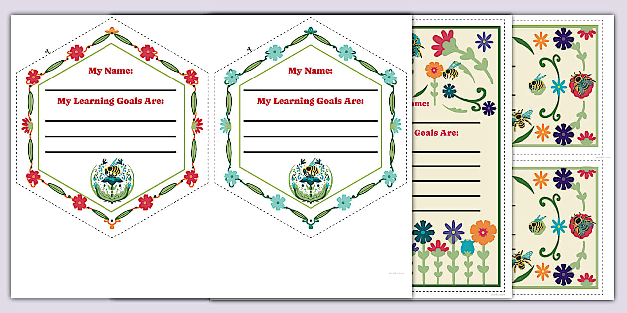 Bee-Themed Learning Goal Cards (ティーチャーメイド)