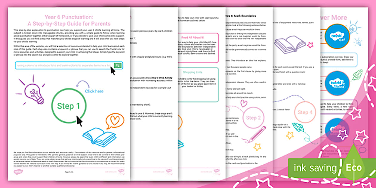 Year 6 Punctuation: A Step-by-Step Guide (teacher made)