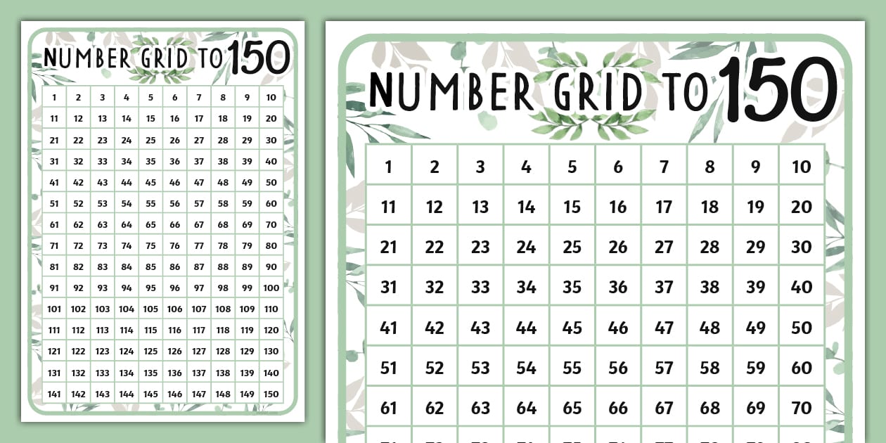 👉 Number Grid to 150 - Twinkl Maths Displays - Twinkl