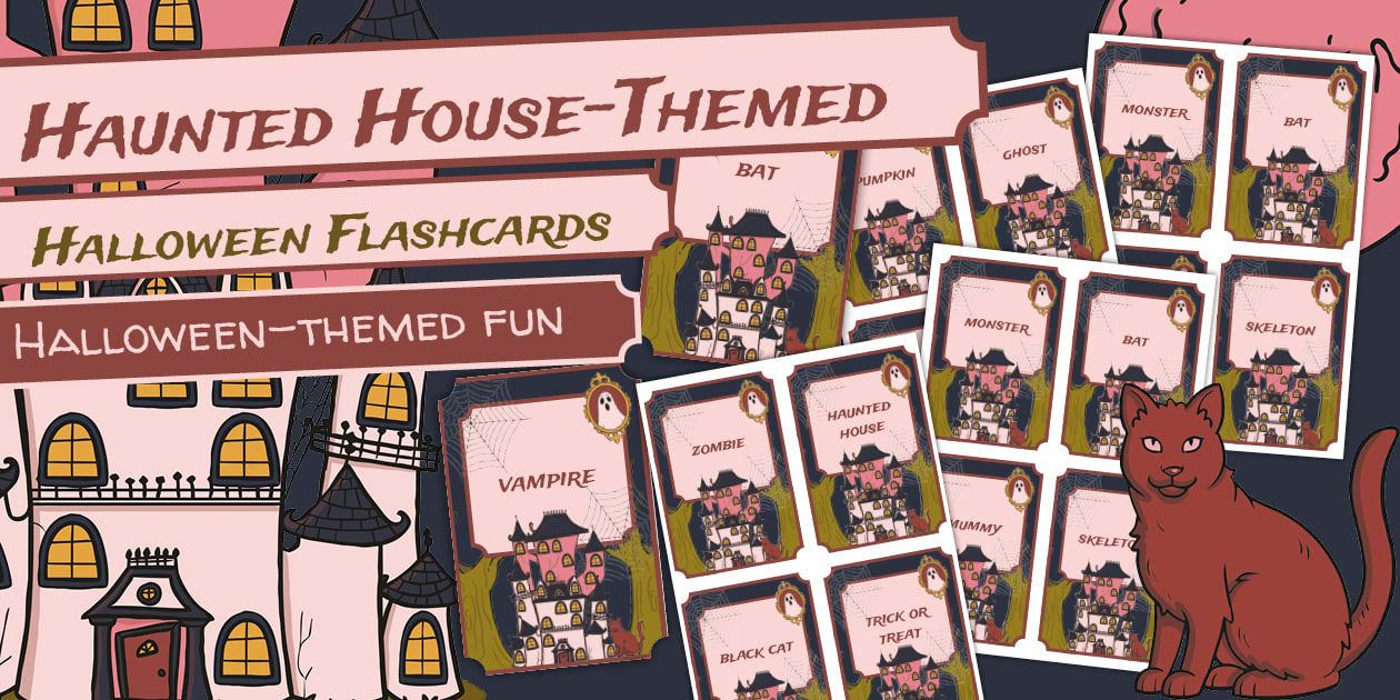 * NEW * Haunted House-Themed Halloween Flashcards