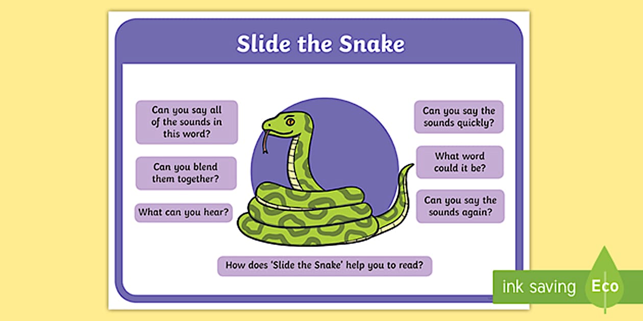 EYFS Guided Reading Strategy Question Mat - Slide the Snake