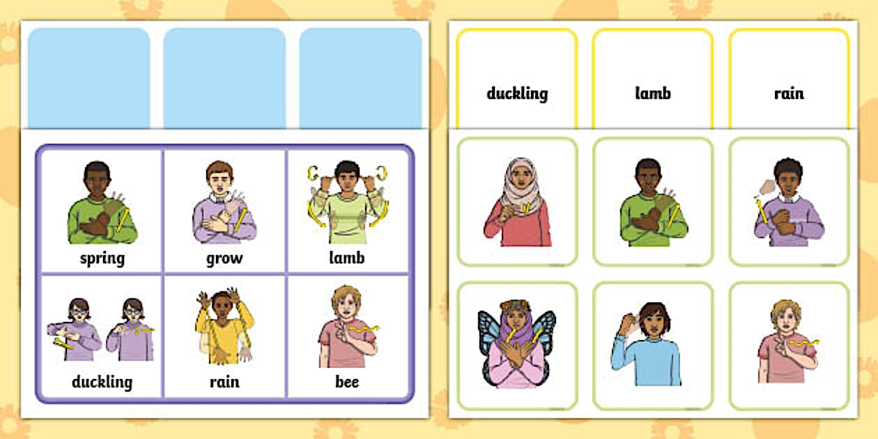 SEND: BSL Spring Bingo Game (Teacher-Made) - Twinkl