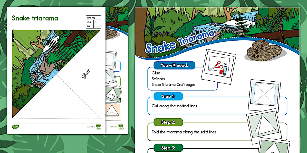 Snake Triarama Craft - Twinkl Arts and Crafts (Teacher-Made)