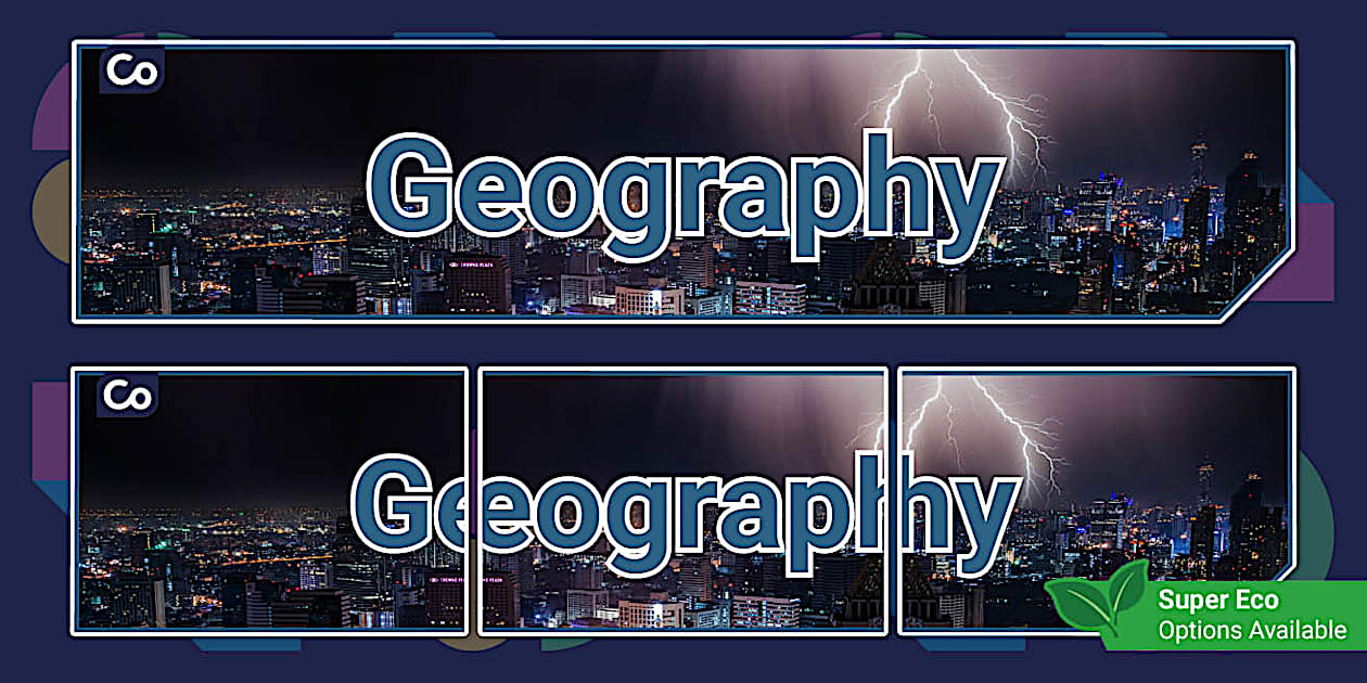 Geography Display Banner (teacher made) - Twinkl
