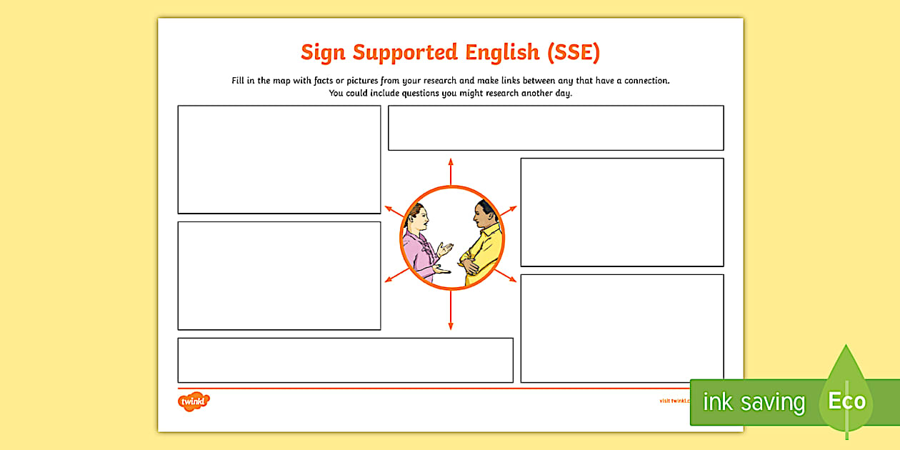 Sign Supported English (SSE) Research Map - Twinkl