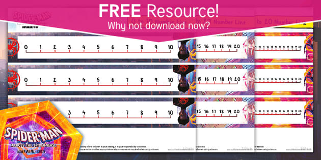 FREE Spider-Man™: Number Lines - Twinkl