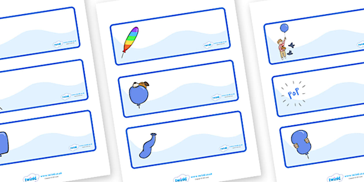 Editable Drawer - Peg - Name Labels to Support Teaching on The Blue Balloon