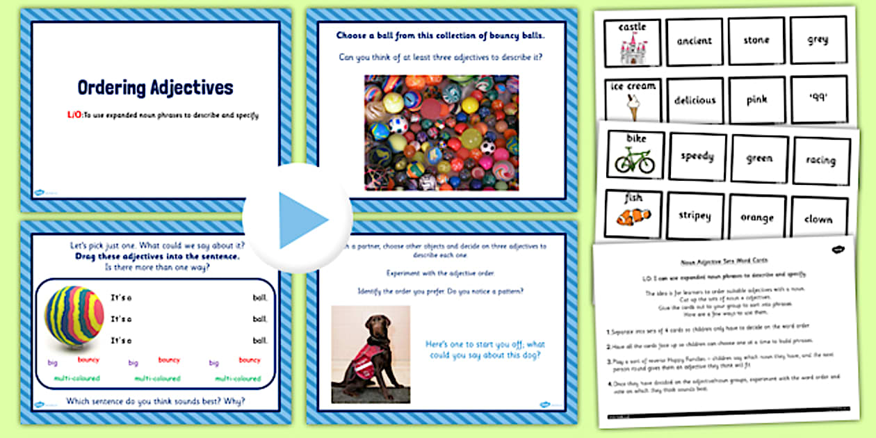 Year 2 Use Expanded Noun Phrases Lesson Ideas and Resource Pack