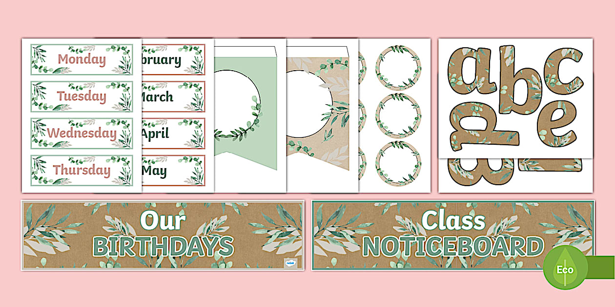 Botanical Themed Classroom Display Pack (teacher made)