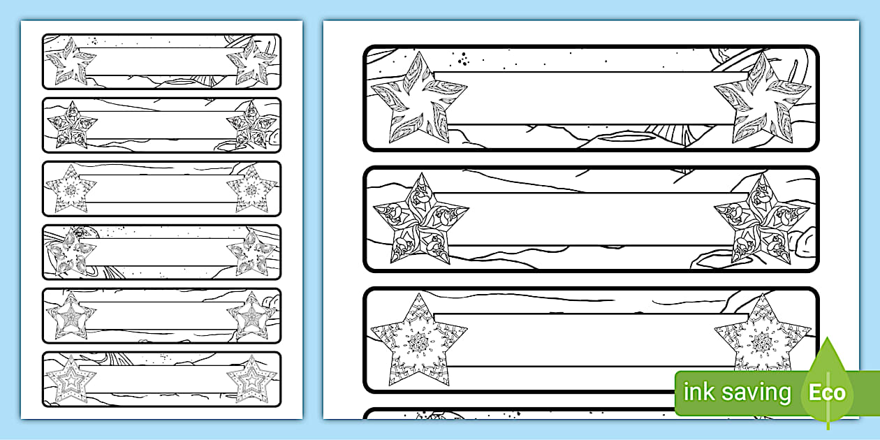 Editable Star Themed Tray Labels (teacher made) - Twinkl