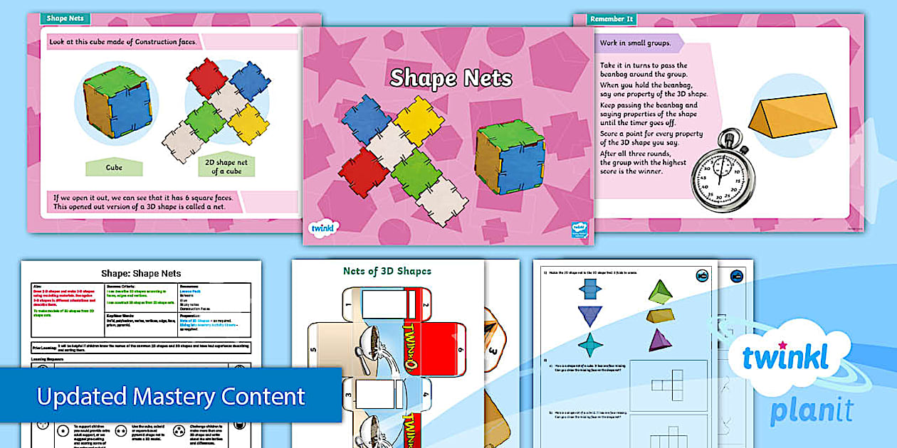 Y3 2D and 3D Shapes PlanIt Maths Lesson 5 (teacher made)