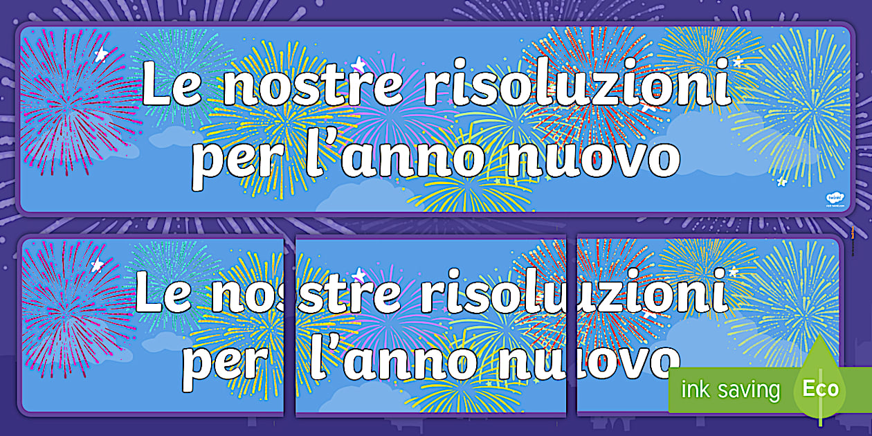 Le nostre risoluzioni dell'anno nuovo Striscione - Twinkl