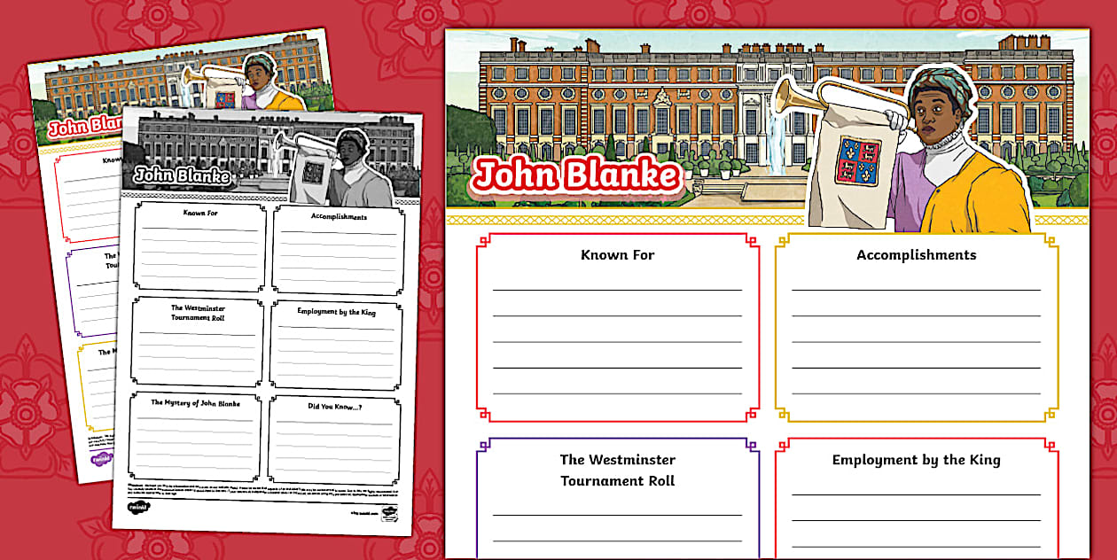 John Blanke Fact File Template (teacher made) - Twinkl
