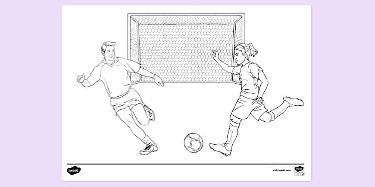 Soccer Colouring Pages - Craft - Twinkl Art Resources