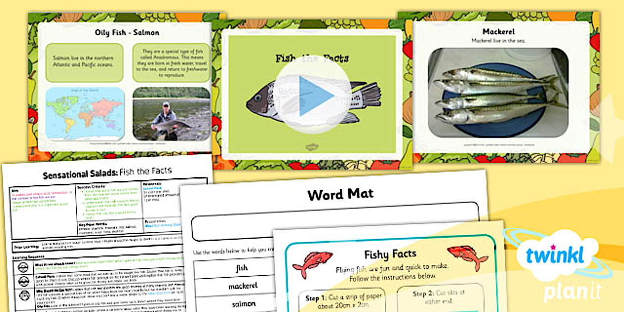 D&T: Sensational Salads: Fish the Facts KS1 Lesson Pack 4