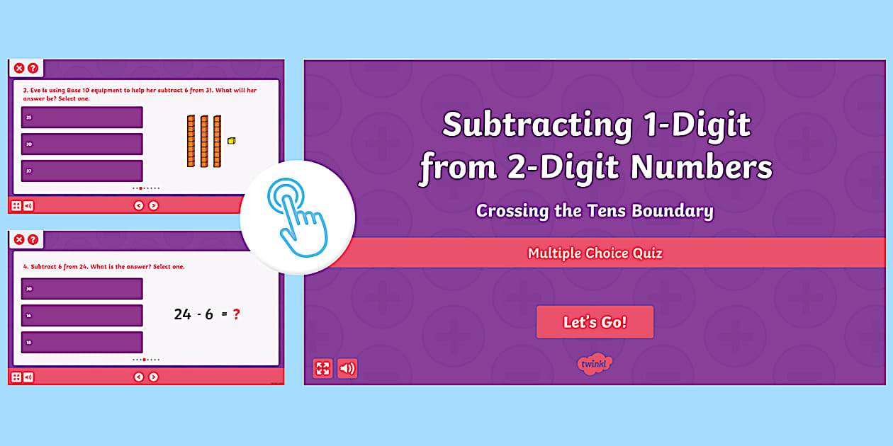 Subtracting a 1-Digit from a 2-Digit Number Crossing the Tens Boundary