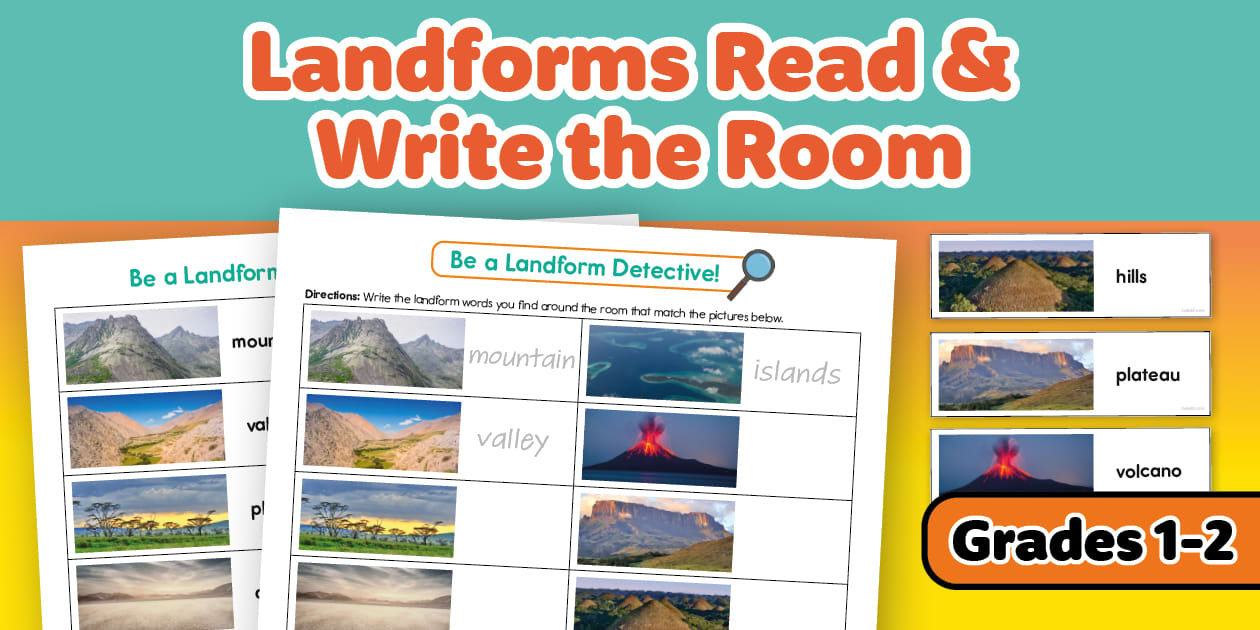 Landforms Read and Write the Room for K-2nd Grade
