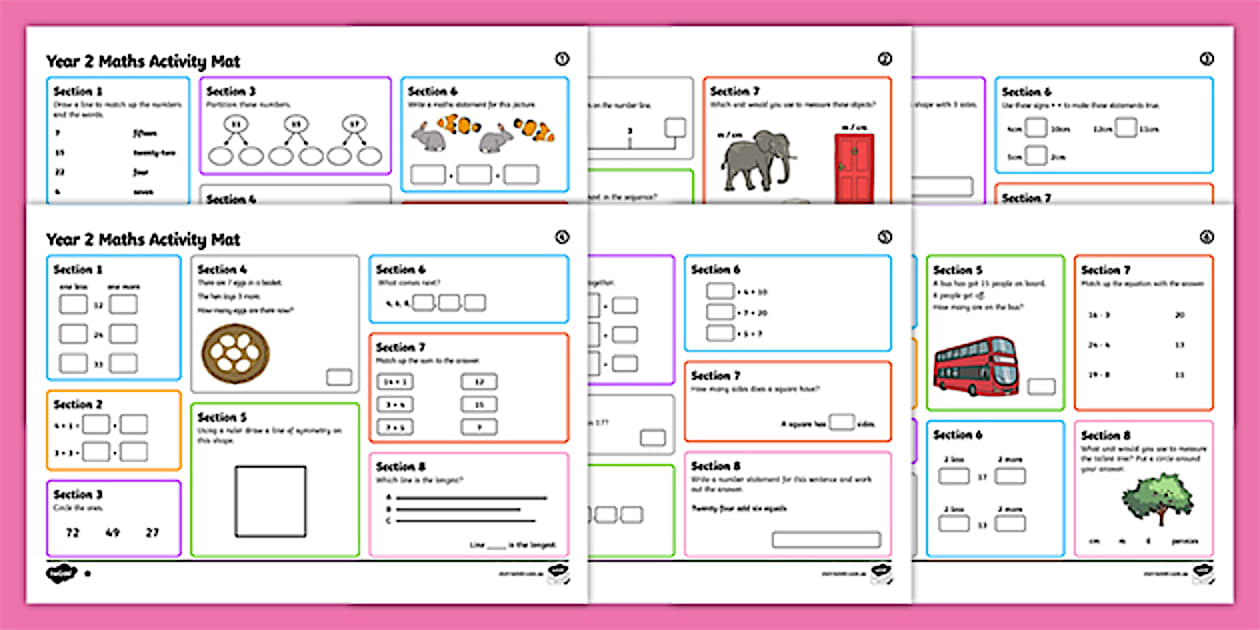 Year 2 Maths Mat Session Activity Pack (teacher made)