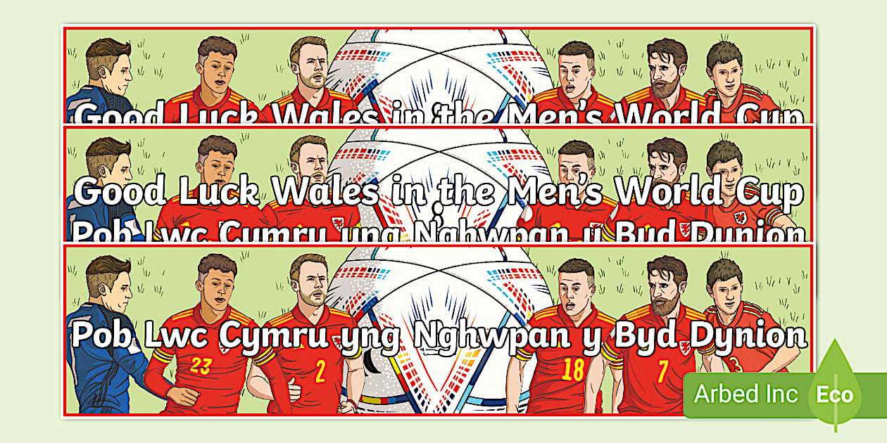 Baner Pob Lwc Cymru/Good Luck Wales Banner (teacher made)