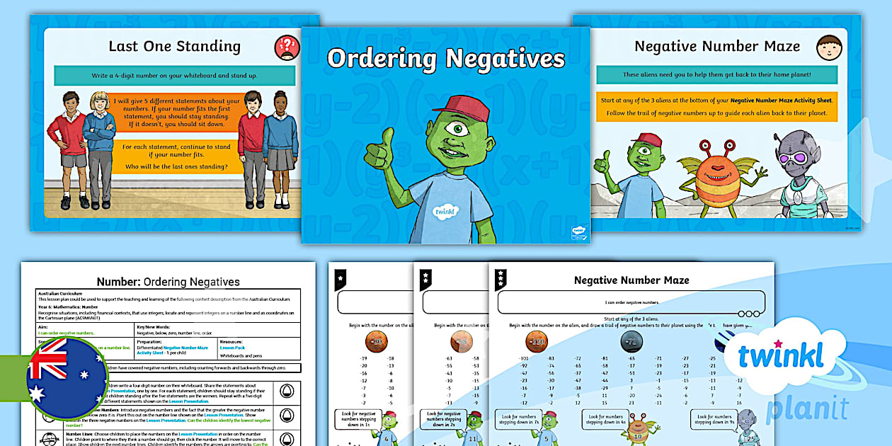 Year 6 Number: Negative Numbers Lesson 3 (teacher made)