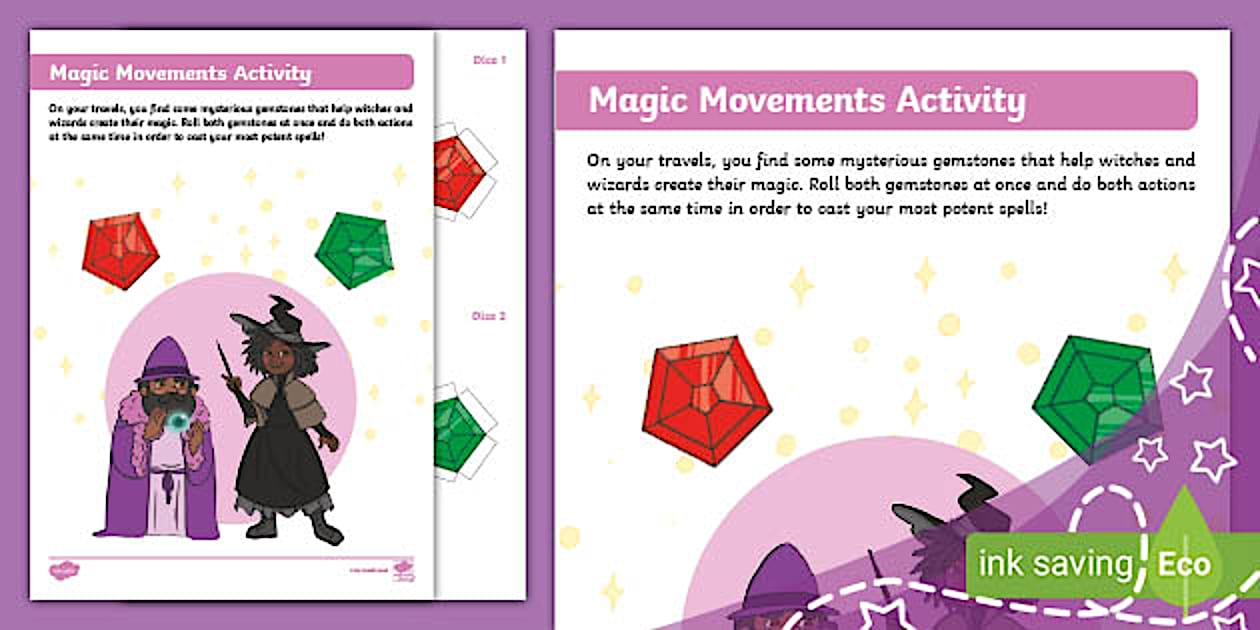 Magic Movements Gemstones Activity (Teacher-Made) - Twinkl