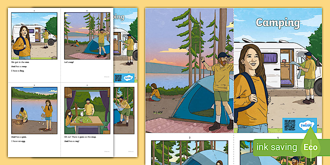 ESL Phonics Reader - Level 2 - Camping (teacher made)