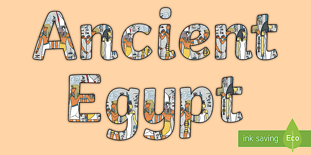 Cursive Ancient Egypt Display Title (teacher made) - Twinkl