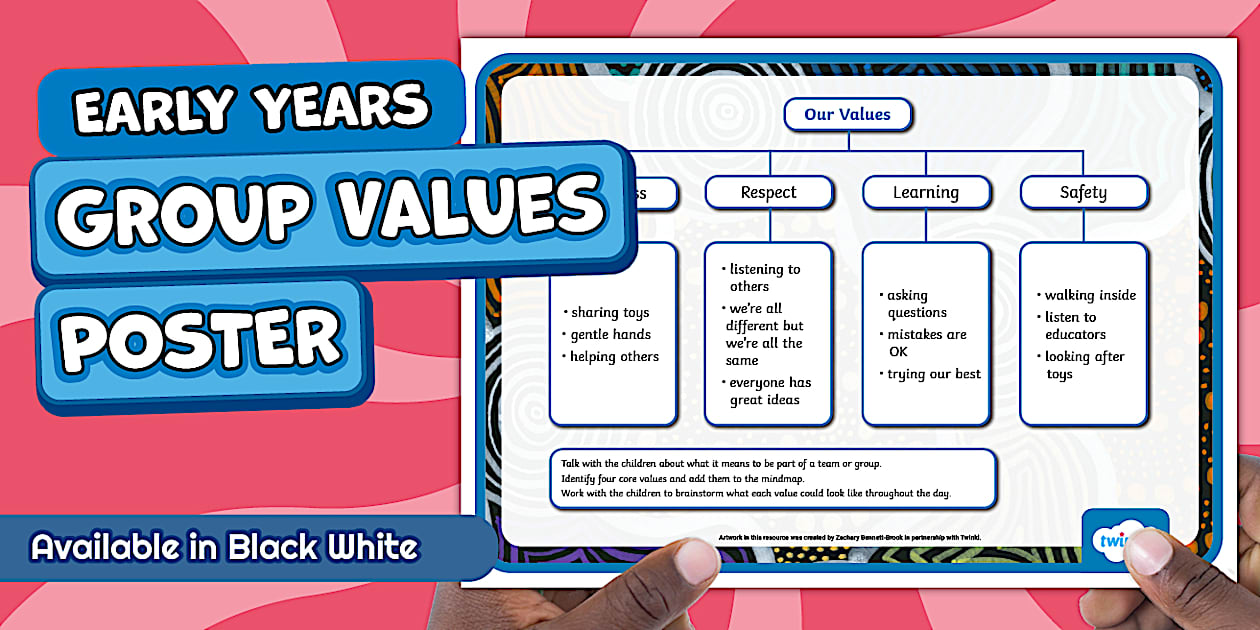 Early Years Group Values Poster