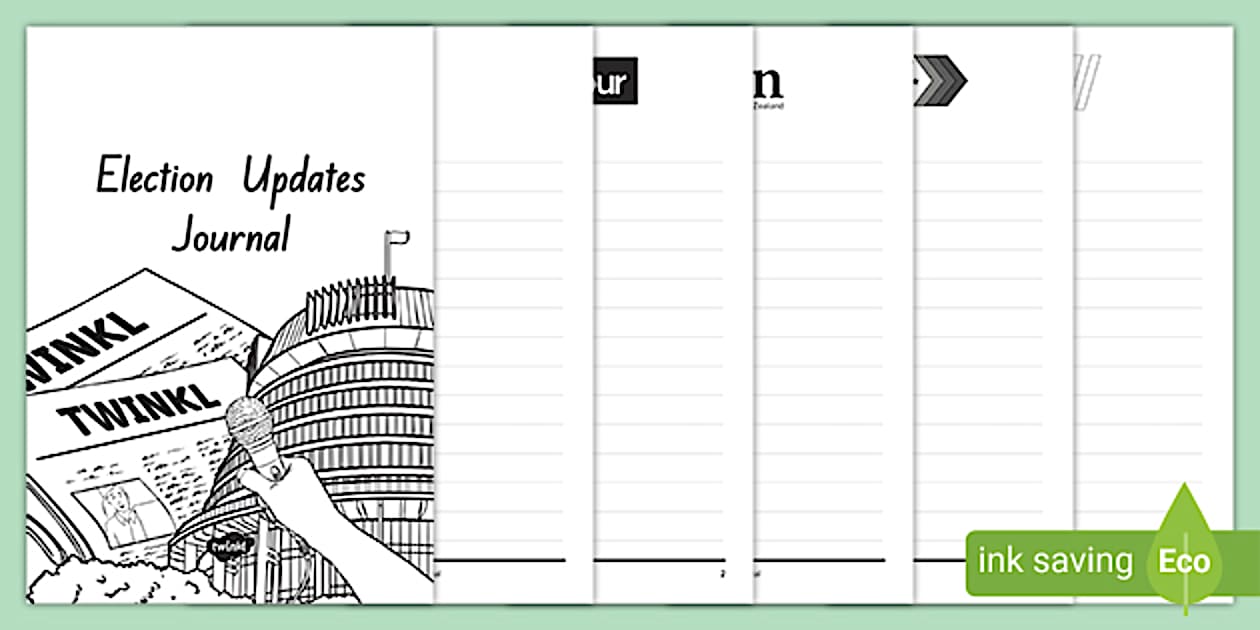 Editable Election Updates Journal Activity Booklet - Twinkl