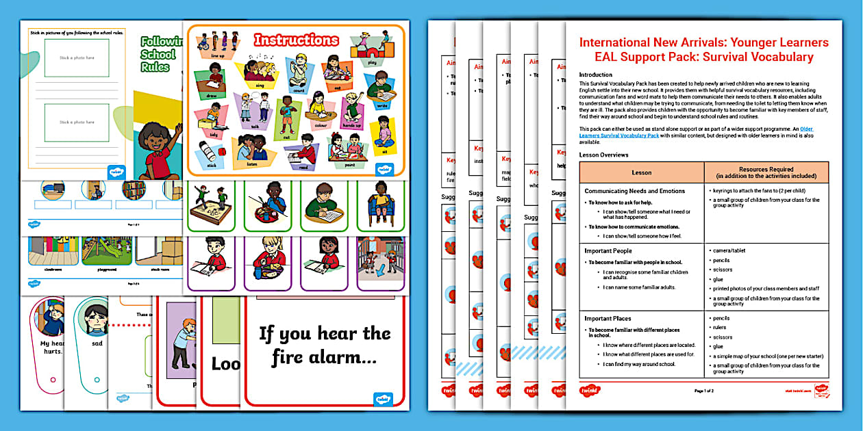 Supporting Children with EAL Early Learners Survival Vocab