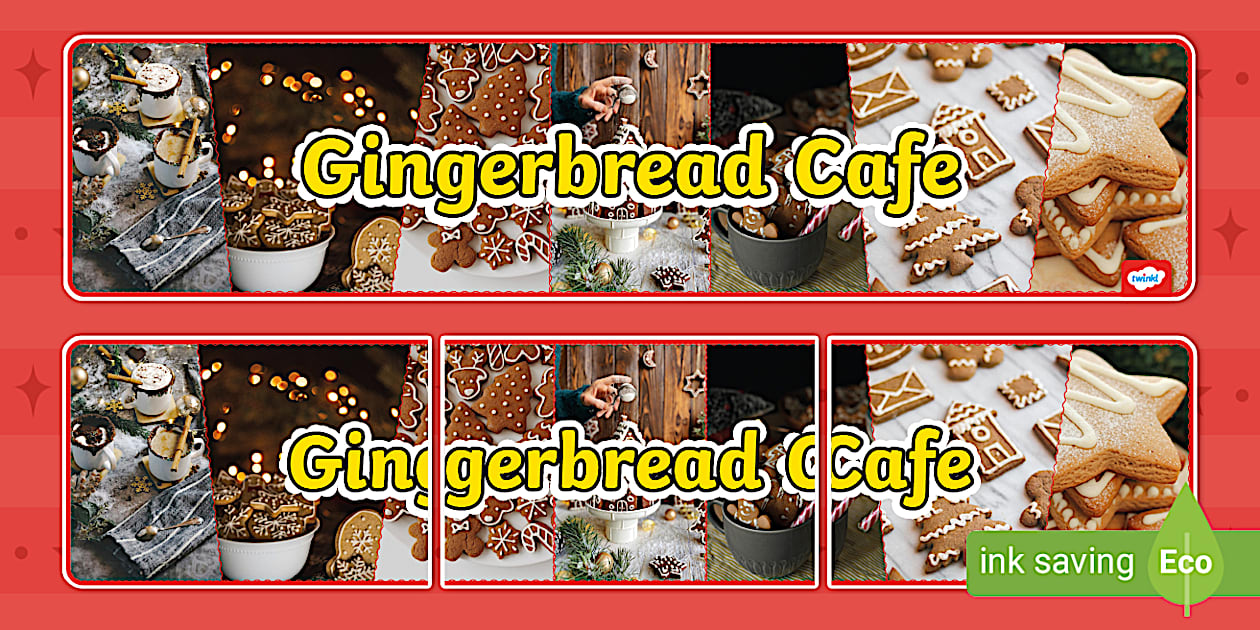 Gingerbread Cafe Photo Display Banner (teacher made)