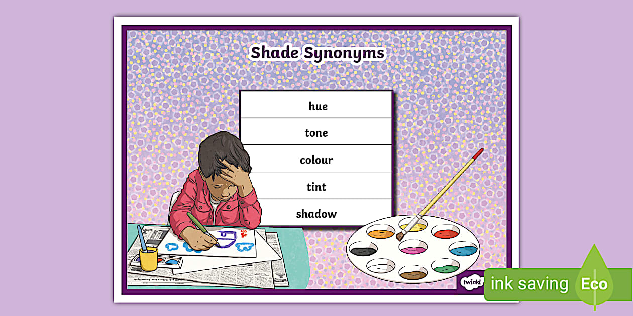 Shade Synonyms Word Mat (teacher made) - Twinkl