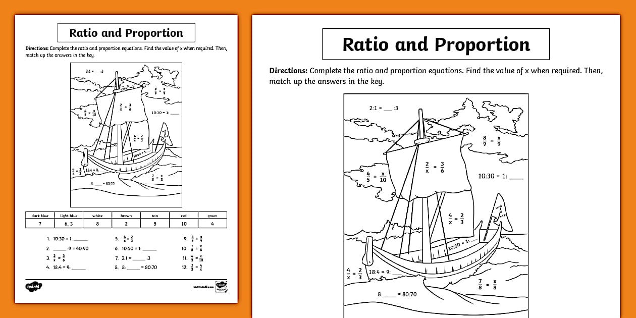 Solving Proportions Worksheet for 5th Grade | Twinkl USA
