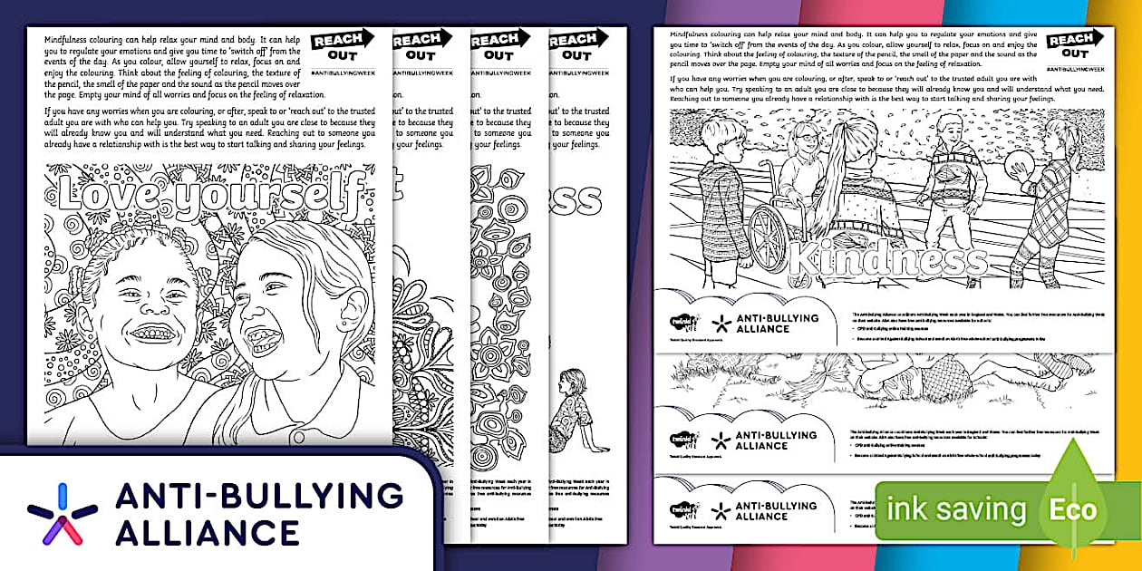 FREE! - Anti-Bullying Week: Colouring Sheets Mindfulness