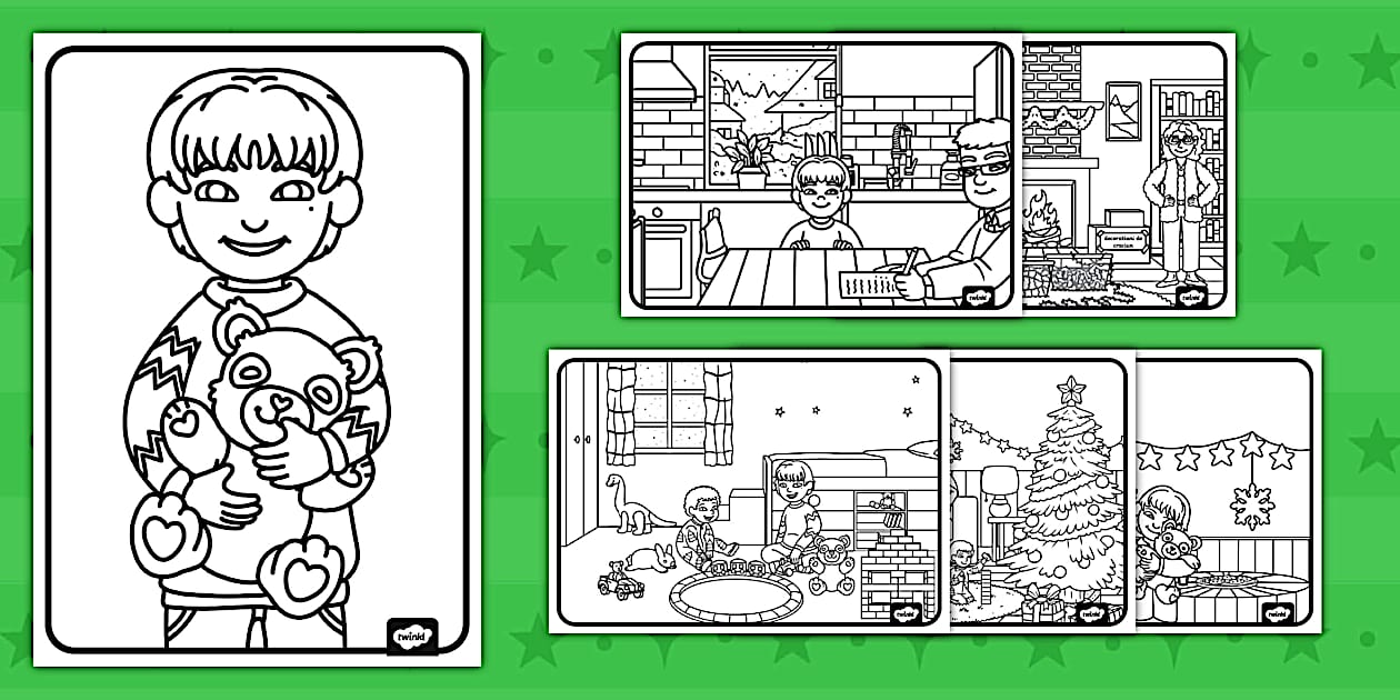 Se apropie Crăciunul – Desene de colorat - Twinkl