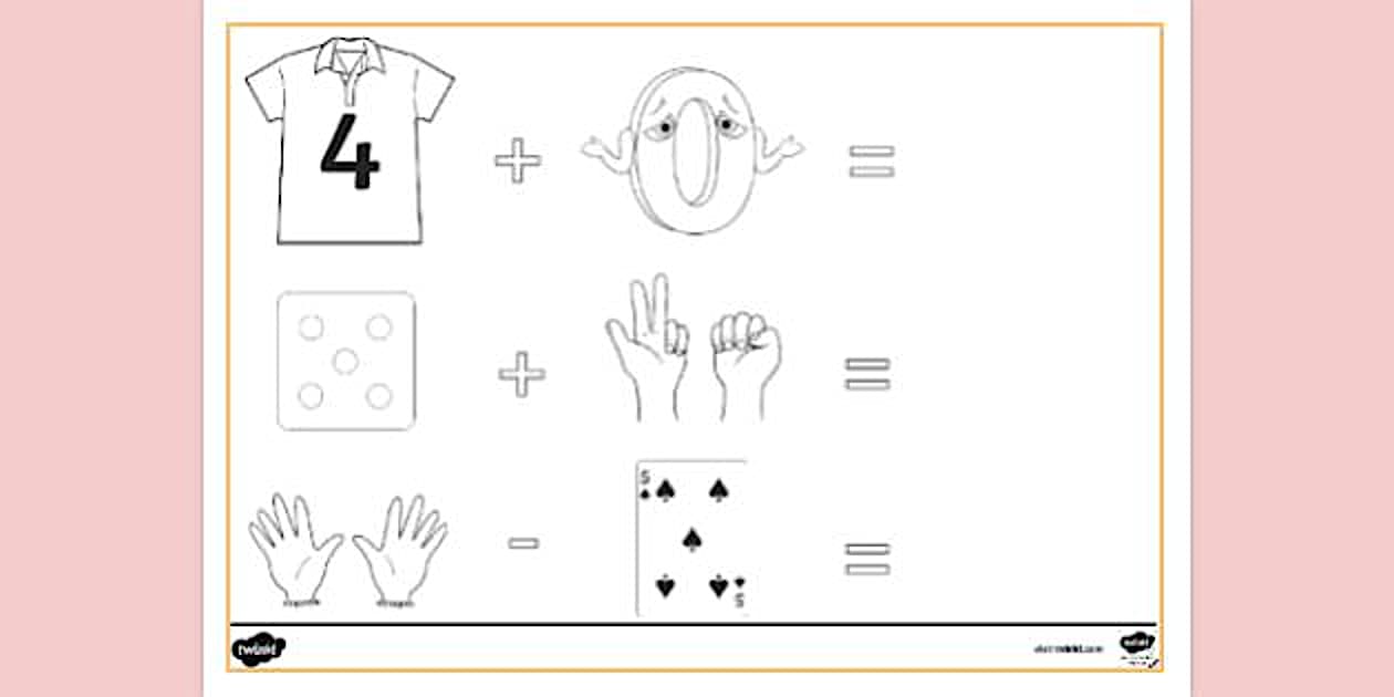 Maths Colouring Page | Primary School Maths Colouring