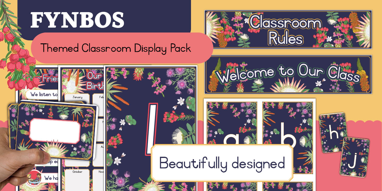 * NEW * Foundation Phase - Fynbos-Themed Classroom Display - Pack (CAPS