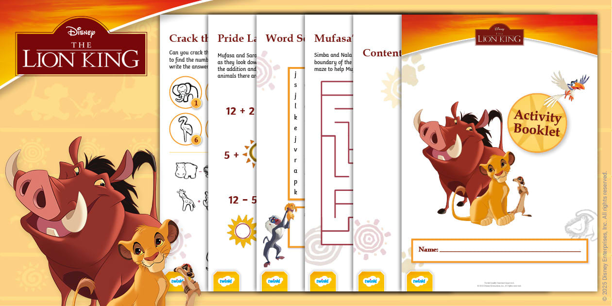 The Lion King Printable Activities [Ages 5-7] | Disney
