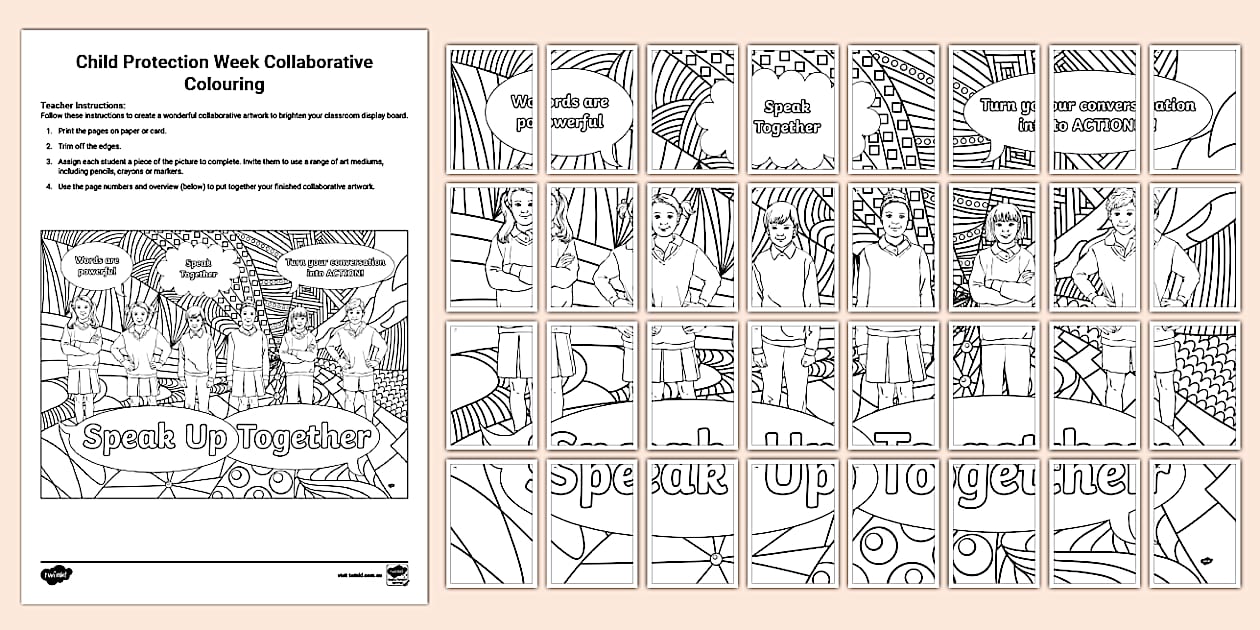 Speak Up Together Collaborative Colouring (teacher made)