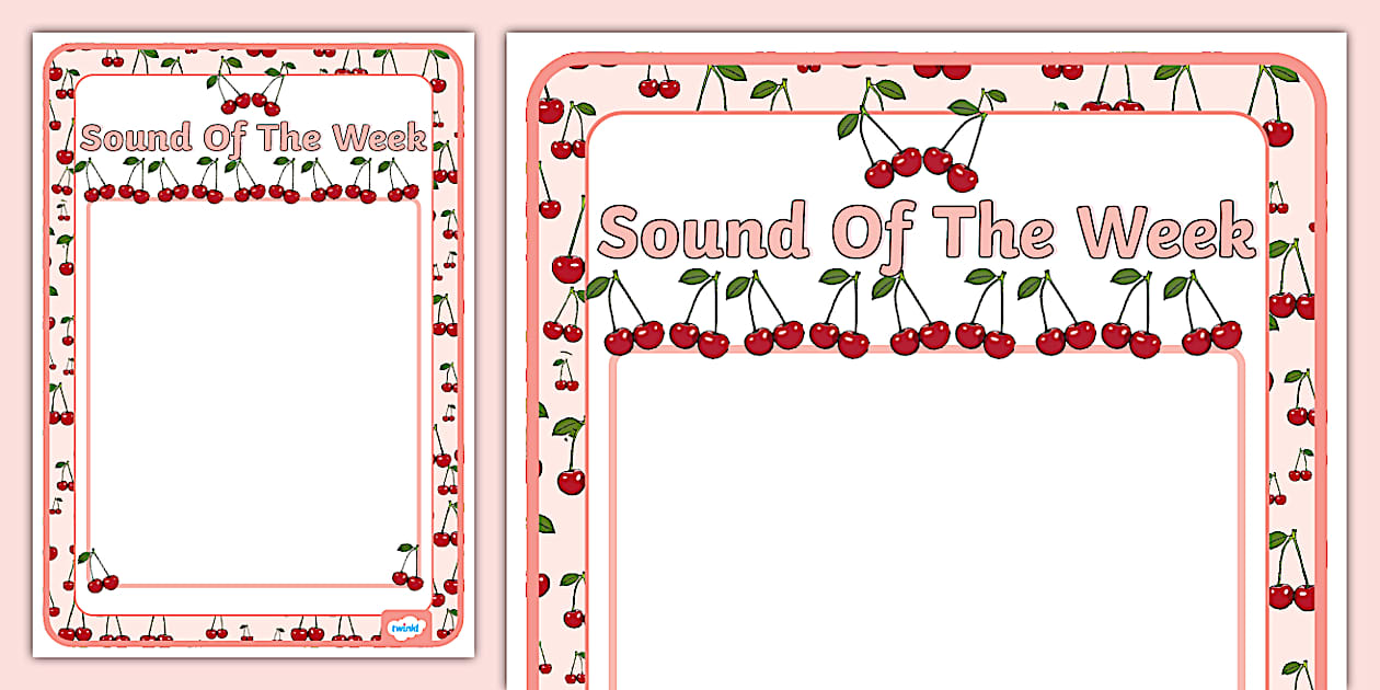 Cherry Themed Sound of the Week Display Poster - Twinkl