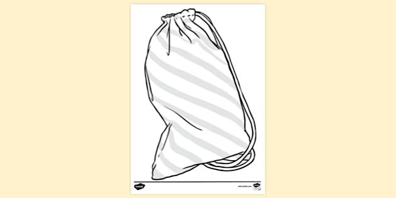 Striped PE Bag Colouring Sheet | Colouring Sheet - Twinkl