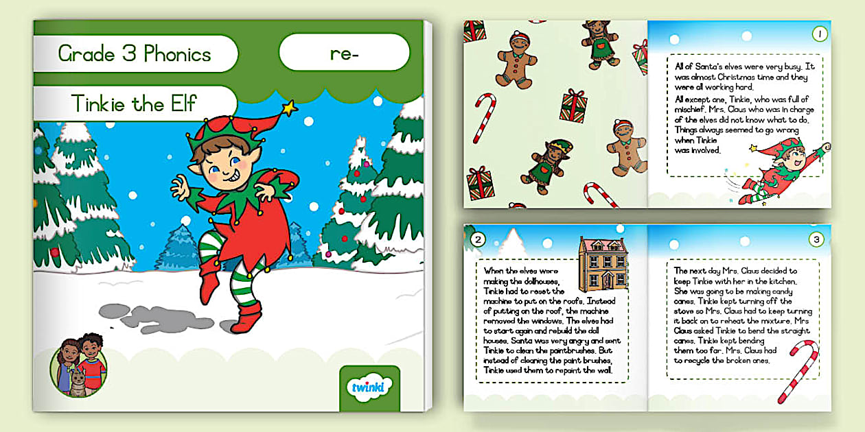 Grade 3 Phonics eBook: re- (teacher made) - Twinkl