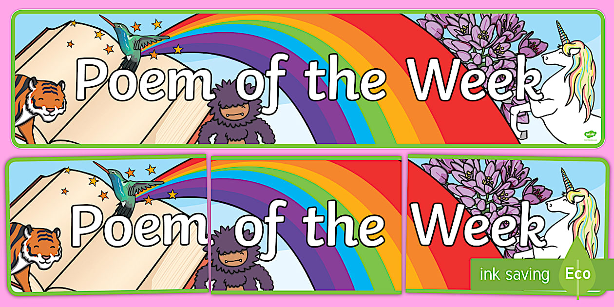Editable Poem of the Week Display Banner (teacher made)