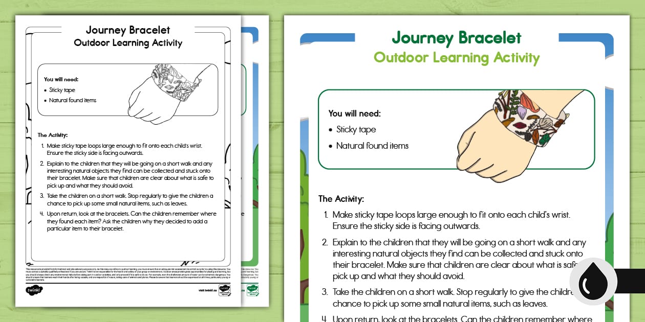Outdoor Learning: Journey Bracelet (teacher made) - Twinkl