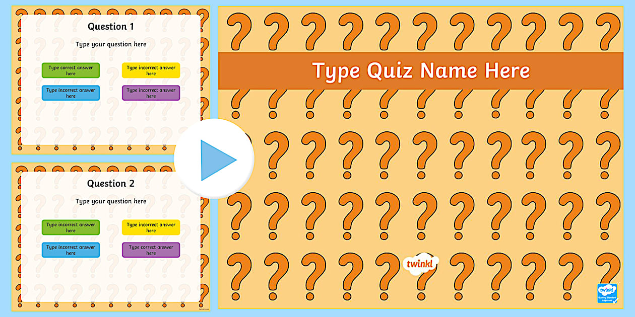 Editable Make Your Own PowerPoint Quiz Template - Twinkl